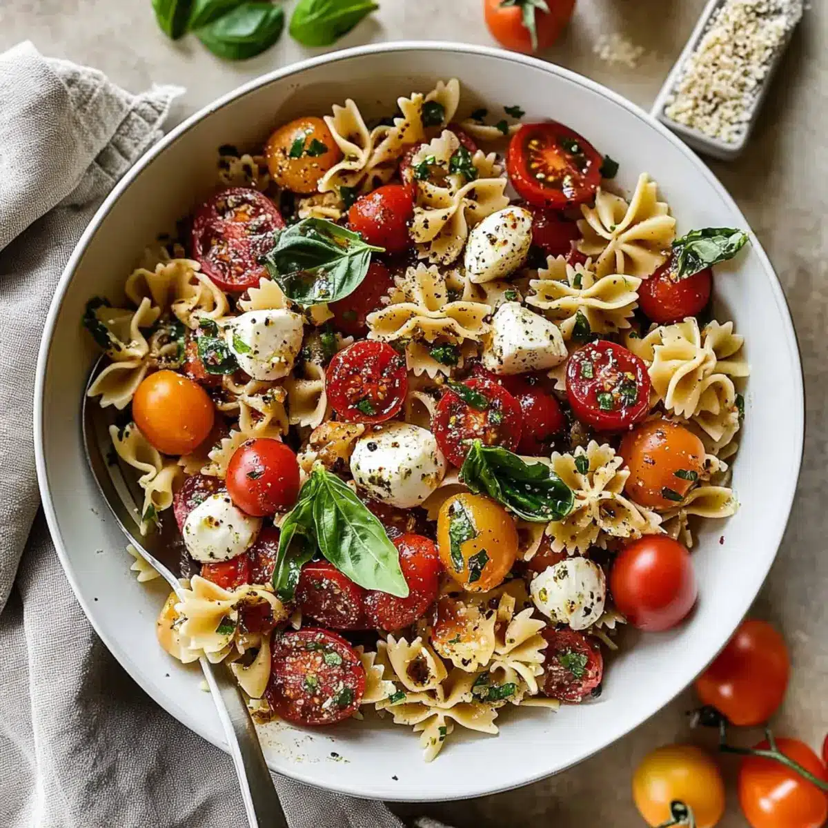 Irresistible Bruschetta Pasta Salad: Perfect Summer Delight