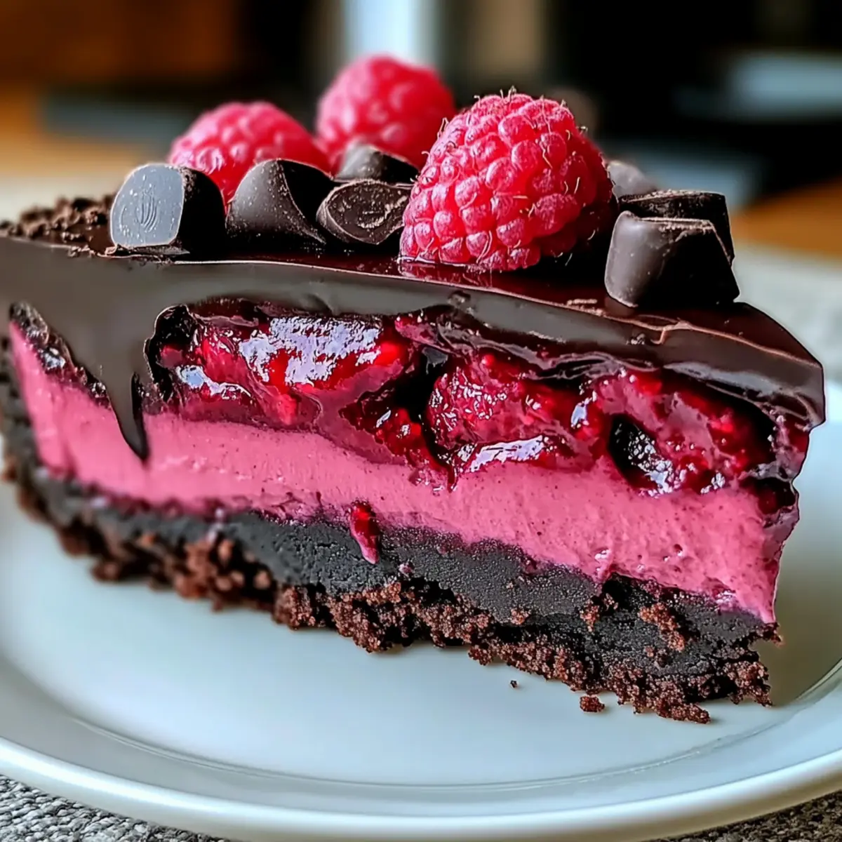 Irresistible Dark Chocolate Raspberry Cheesecake Bliss